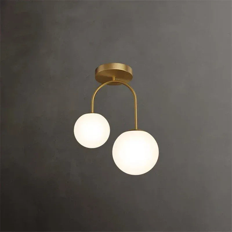 Nordic Glass Ball Ceiling Light – Modern LED Fixture for Living Room ...