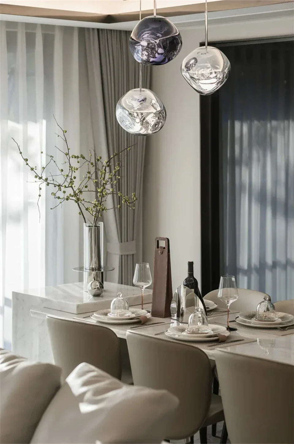 Modern LED Pendant Lights: Lava PVC Nordic Hanging Lamp for Indoor Dec ...