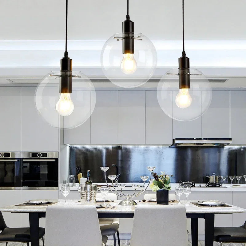 Modern LED Glass Pendant Light - Versatile Illumination for Every Spac ...